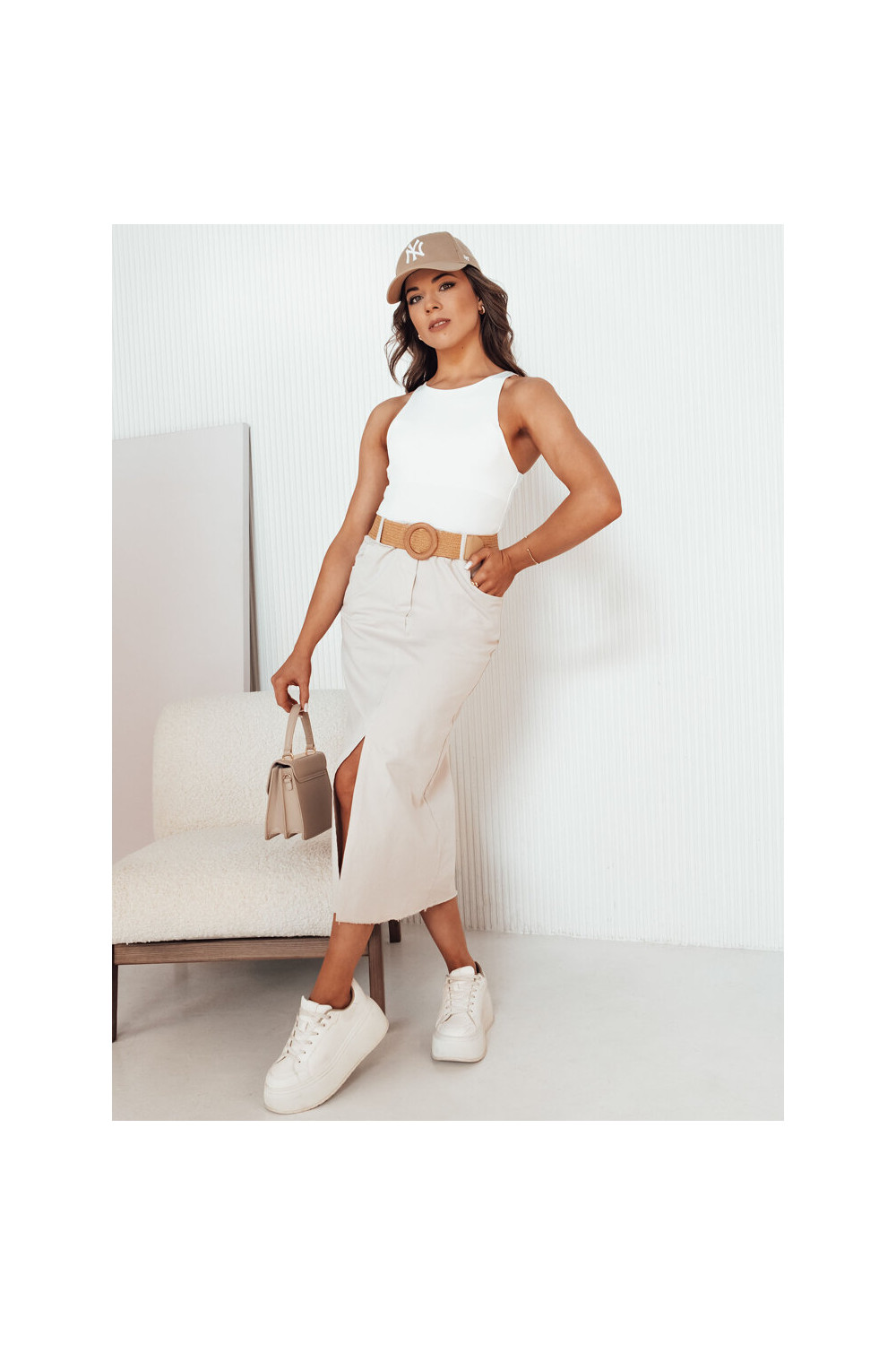 ELLENA smėlio spalvos sijonas CY0449